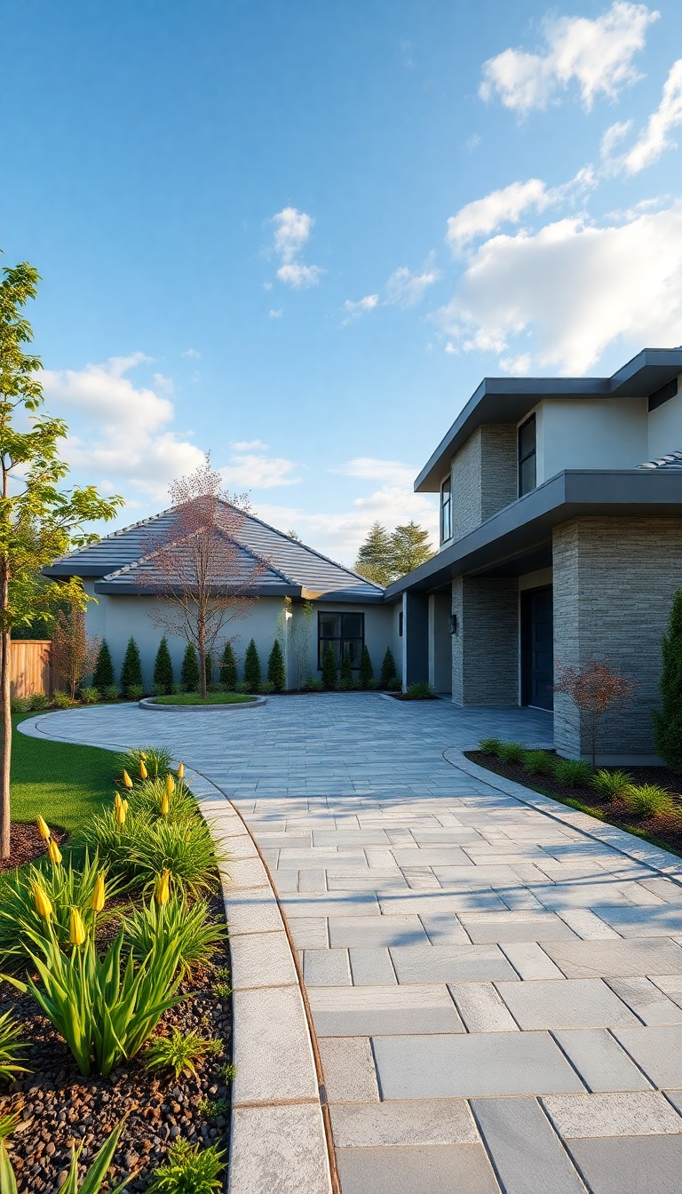 24 Modern Driveway Ideas » ComfyIdeas.com