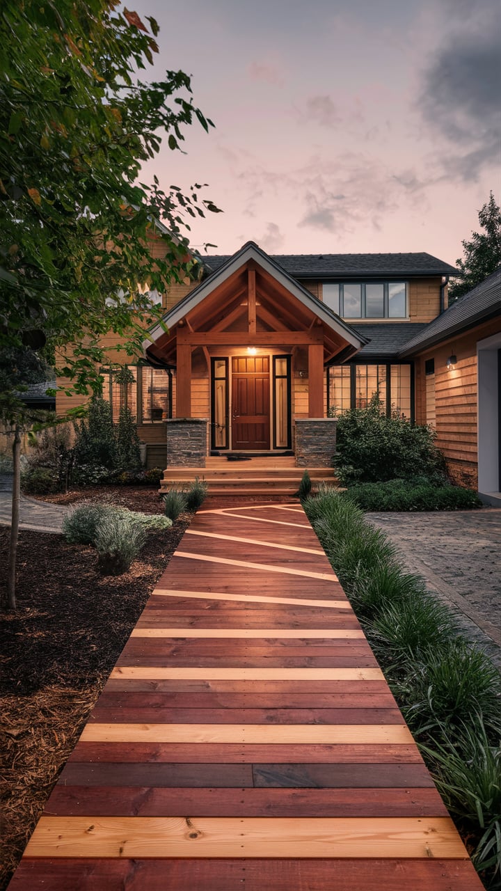 20 Wood Walkway Ideas to Elevate Your Garden Pathways » Comfy Ideas