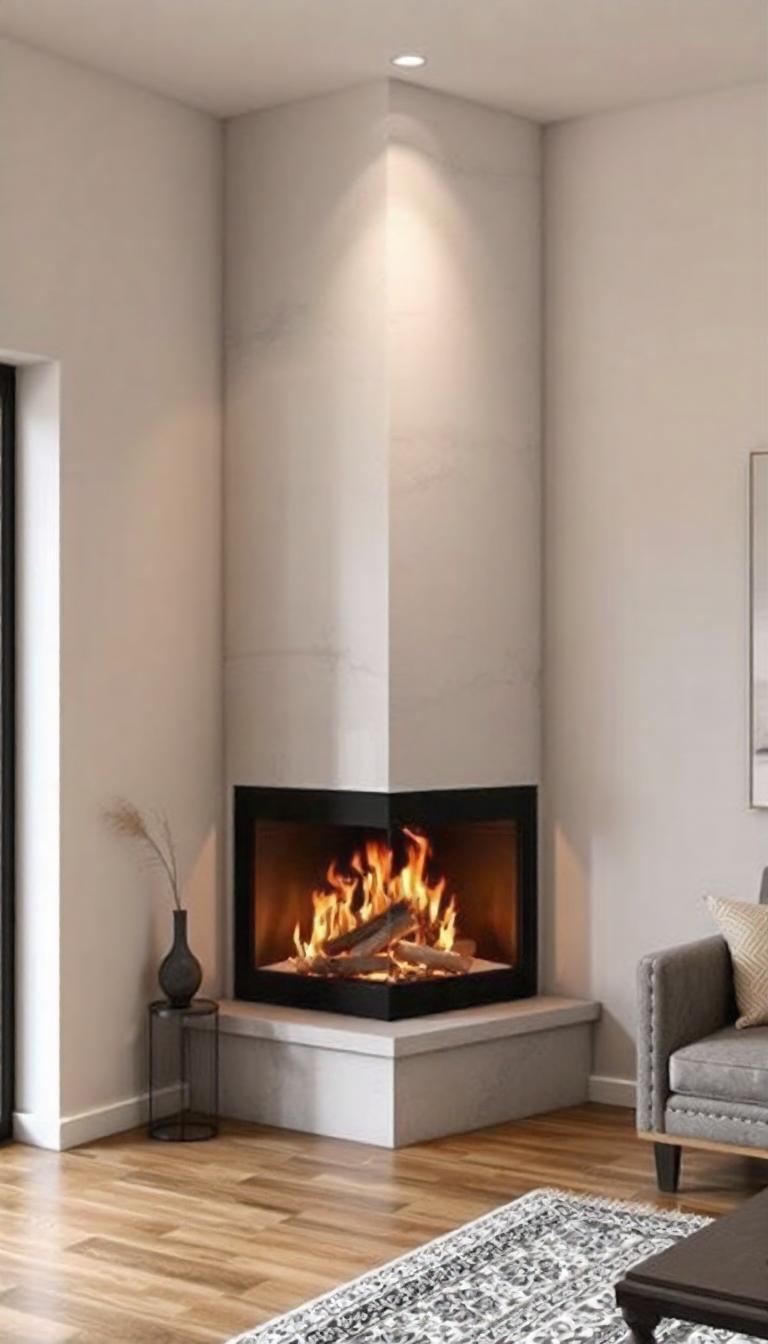 30 Corner Fireplace Ideas: Cozy and Elegant Designs for Your Home ...