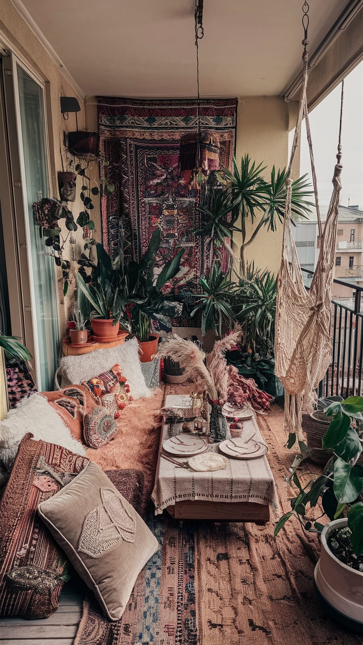 40 Boho Chic Balcony Decor Ideas: Transform Your Outdoor Space » Comfy ...