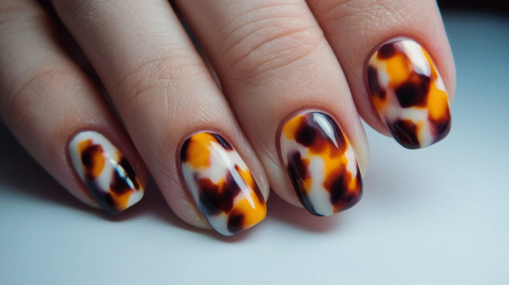 25 Stunning Tortoise Nails That Are Classy & On-Trend » Comfy Ideas