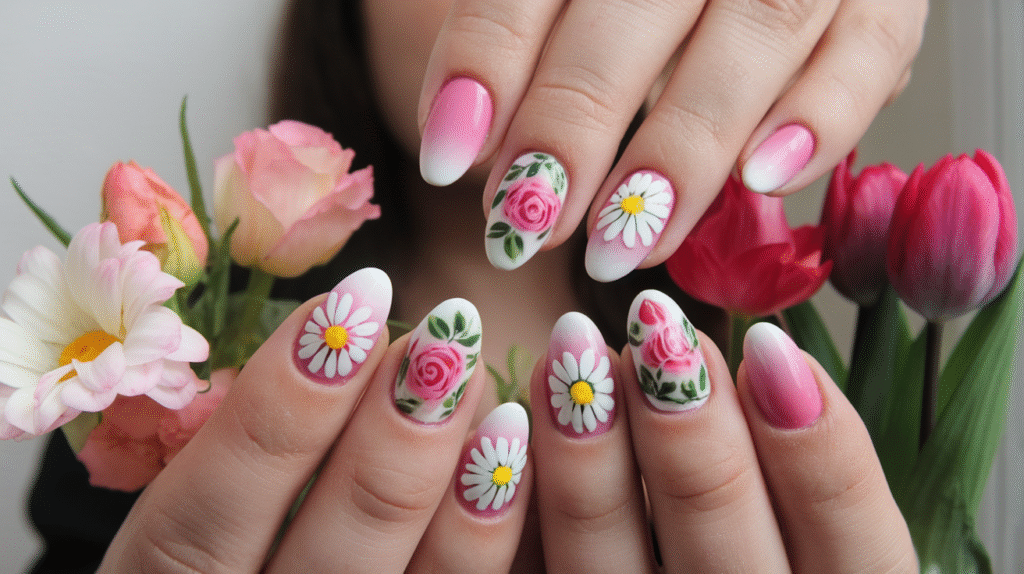 29 Flower Nail Designs That Are Fresh, Feminine & Totally Gorgeous ...